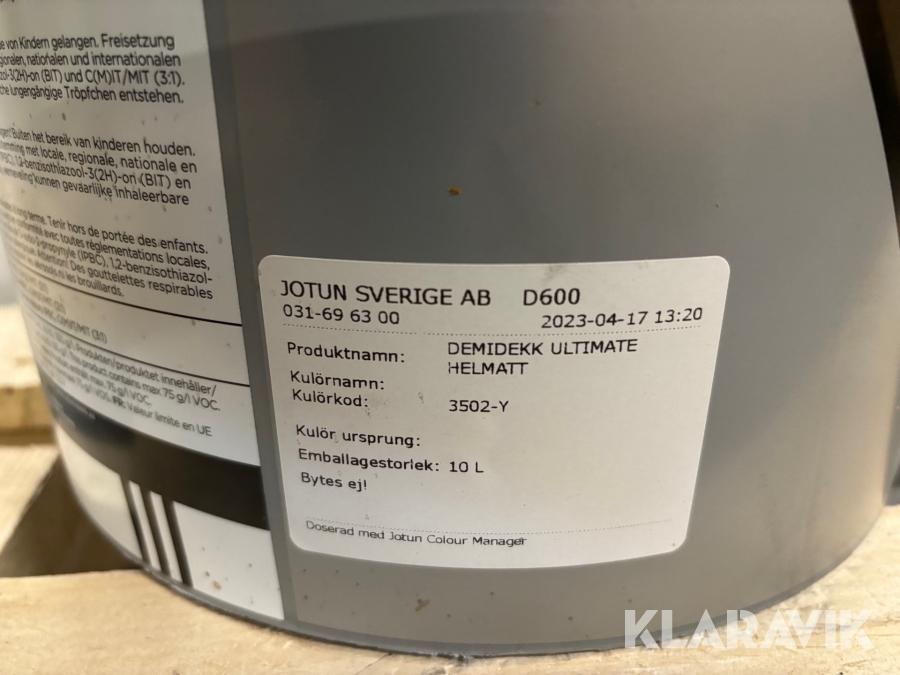 Målarfärg Jotun Demidekk Ultimate Helmatt NCS S3502-Y, Högsb