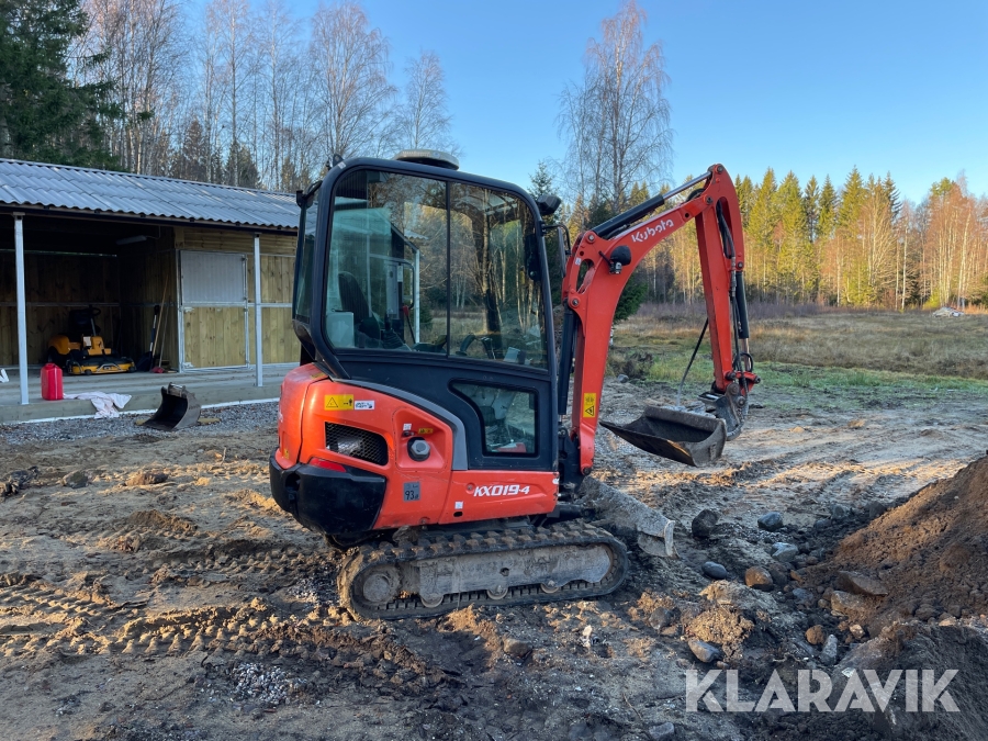 Grävmaskin 2 ton Kubota KX019-4, Sundsvall, Klaravik auktion