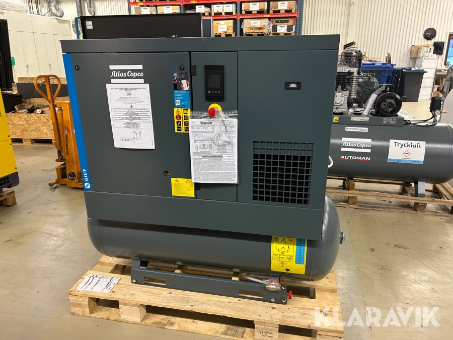 Skruvkompressor Atlas Copco G11FF, Örnsköldsvik, Klaravik au