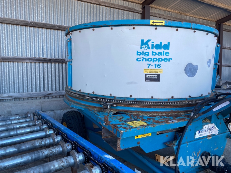 Klaravik Auktioner | Halmhack Kidd big bale chopper 7-16