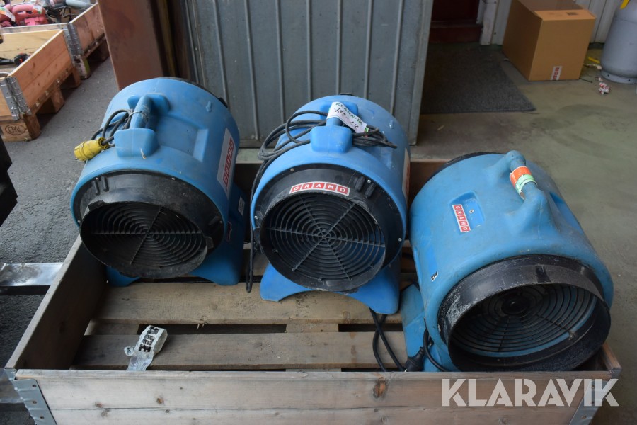 Klaravik Auktioner | Evakueringsfläkt 3 styck Americ Vaf 3000