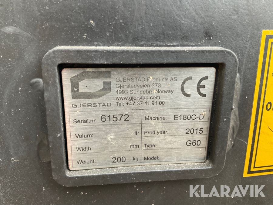 Snabbfäste Gerstad G60, Hudiksvall, Klaravik auktioner