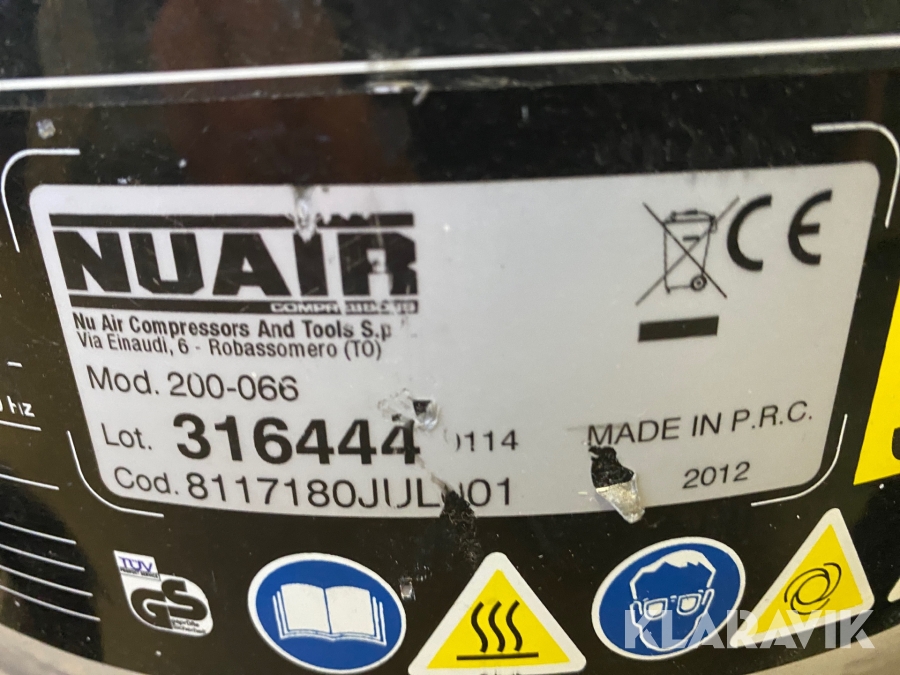 Kompressor NUAIR / Meec Tools 200-066, Ängelholm,