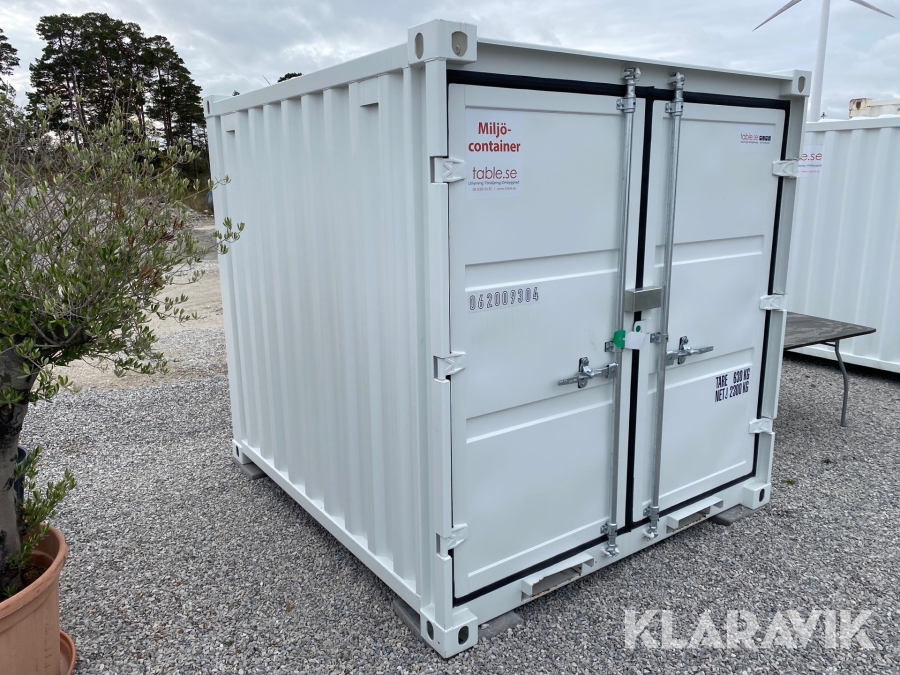 Miljöcontainer 8 fot, Gotland, Klaravik auktioner