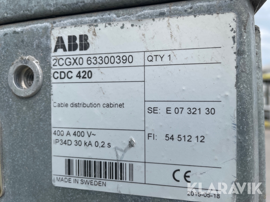 Fördelningscentraler Kabeldon CDC420, CDC420, CDC460, CDC46