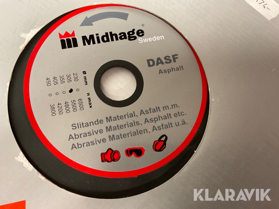 Diamant klinga Midhage Dasf 305 mm, Malmö, Klaravik auktione