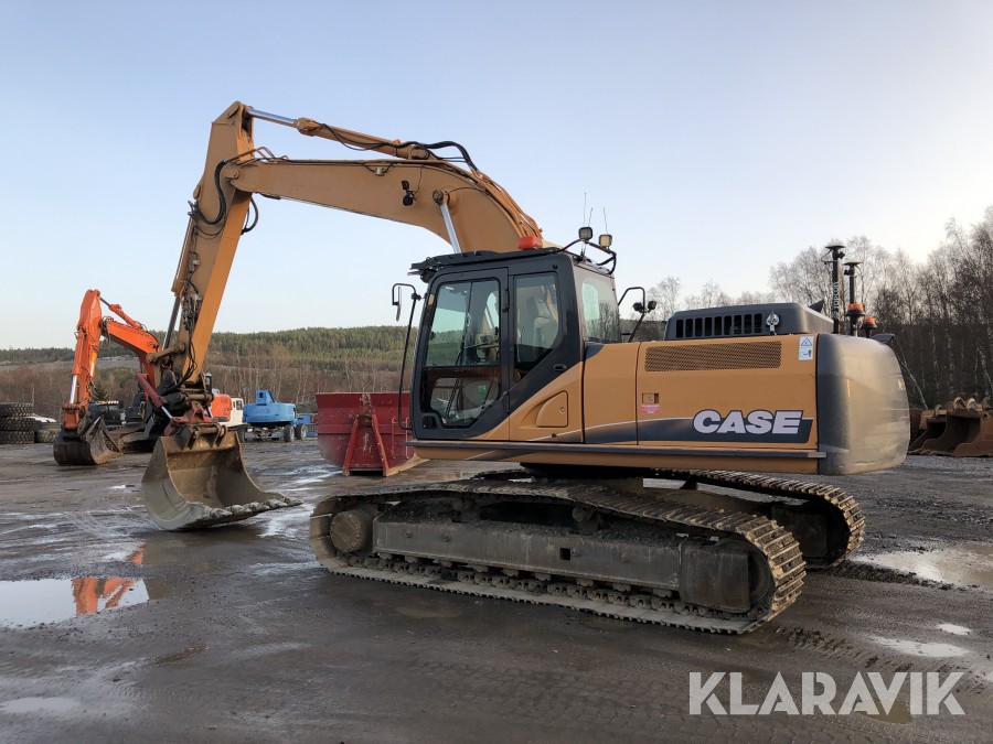 Grävmaskin Case CX250 med tiltrotator och tandskopa