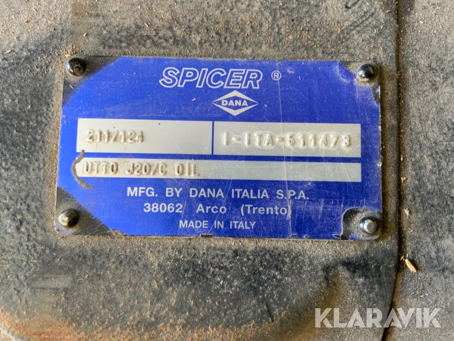 Styraxel Spicer Dana 211/124, Vindeln, Klaravik auktioner