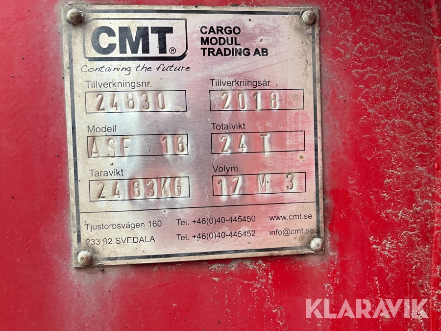 Asfaltsflak 2 st CMT ASF 13/16, Kungsbacka, Klaravik auktion