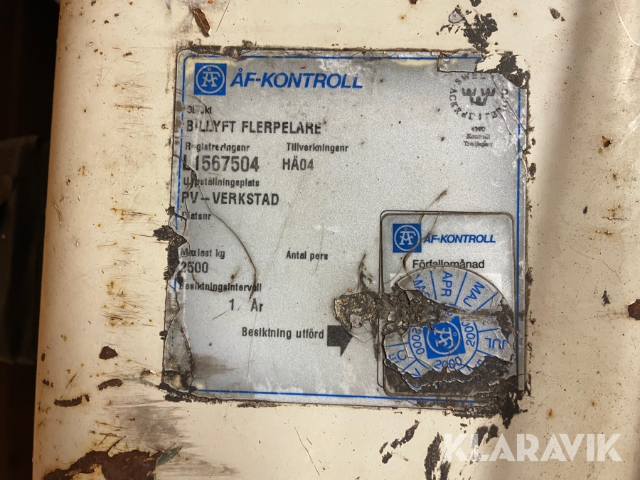 Billift Koni, Mölndal, Klaravik auktioner