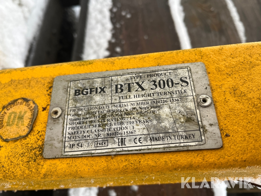 Rotationsgrind BGFix BTX 300-S, Stockholm, Klaravik auktione