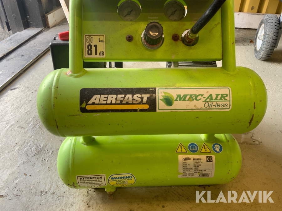 Kompressor mec-air Aerfast AC09210, Växjö, Klaravik auktione