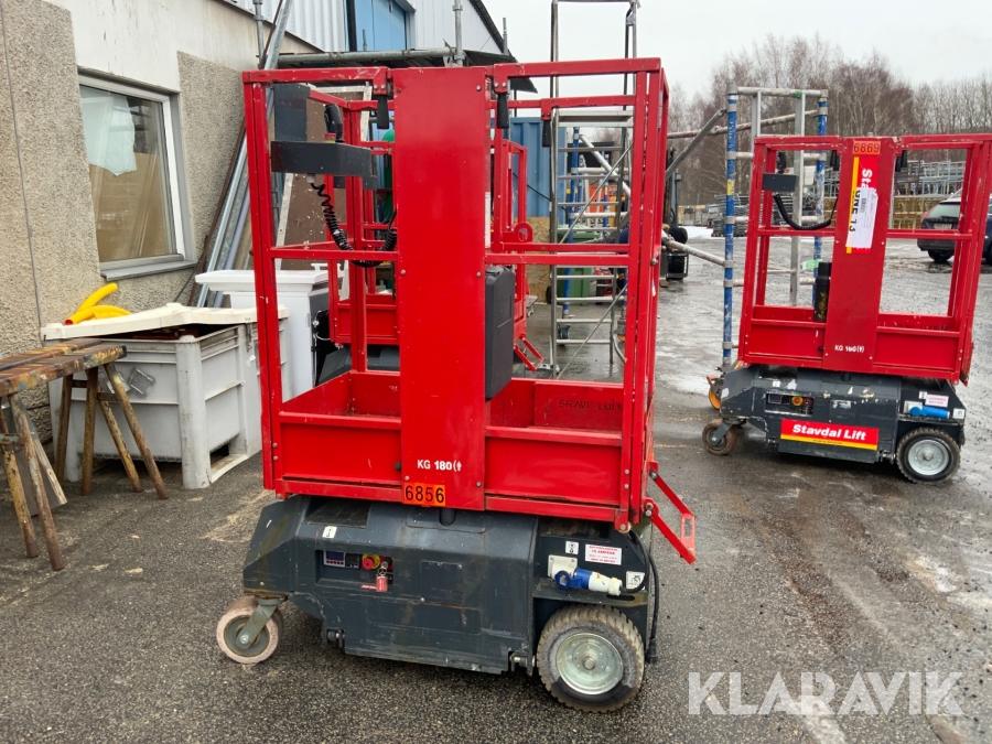 Pelarlift Leonardo LUI MINI HD, Skövde, Klaravik auktioner
