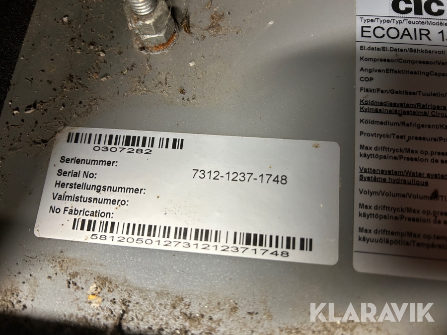 Värmepump CTC Ecoair 107 Polar edition, Uppsala, Klaravik au