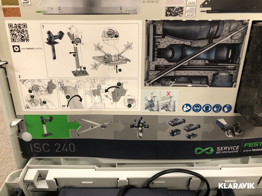 Klaravik Auktioner | Isoleringssåg Festool ISC 240