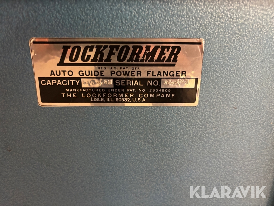 Valsmaskin Lockformer, Varberg, Klaravik auktioner