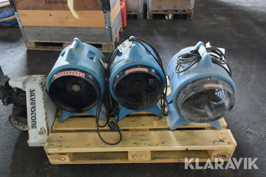 Klaravik Auktioner | Evakueringsfläkt 3 styck Americ Vaf 3000
