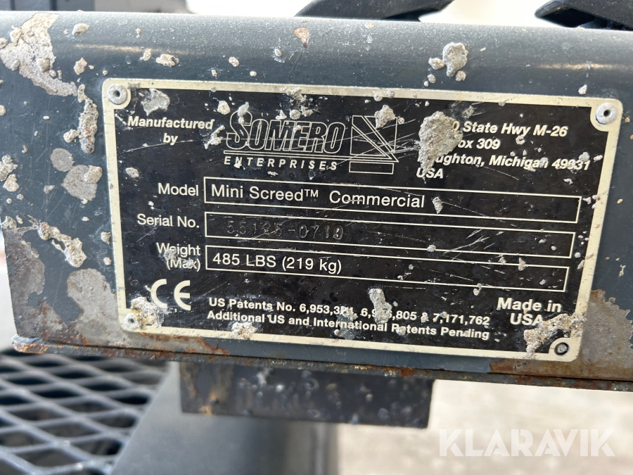 Betong Laserläggare Somero Mini Screed C, Stockholm, Klaravi