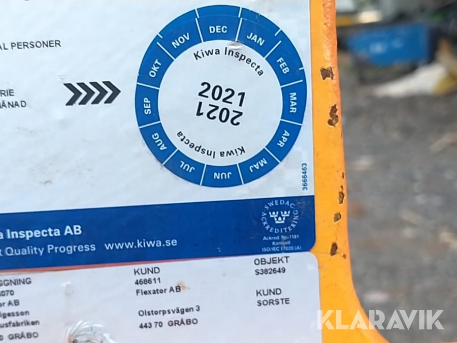 Klaravik Auktioner | Lyftok Lyftdon 2000kg