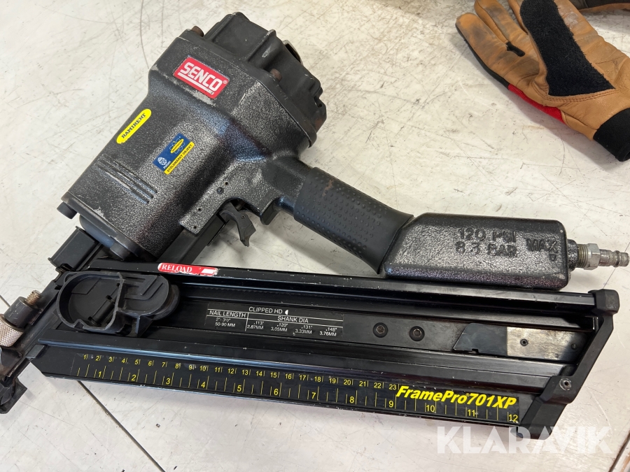 Spikpistol luftdriven Senco Frame Pro 701 XP, Svalöv, Klara