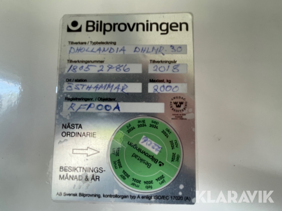 Citytrailer FRUEHAUF, Östhammar, Klaravik auktioner