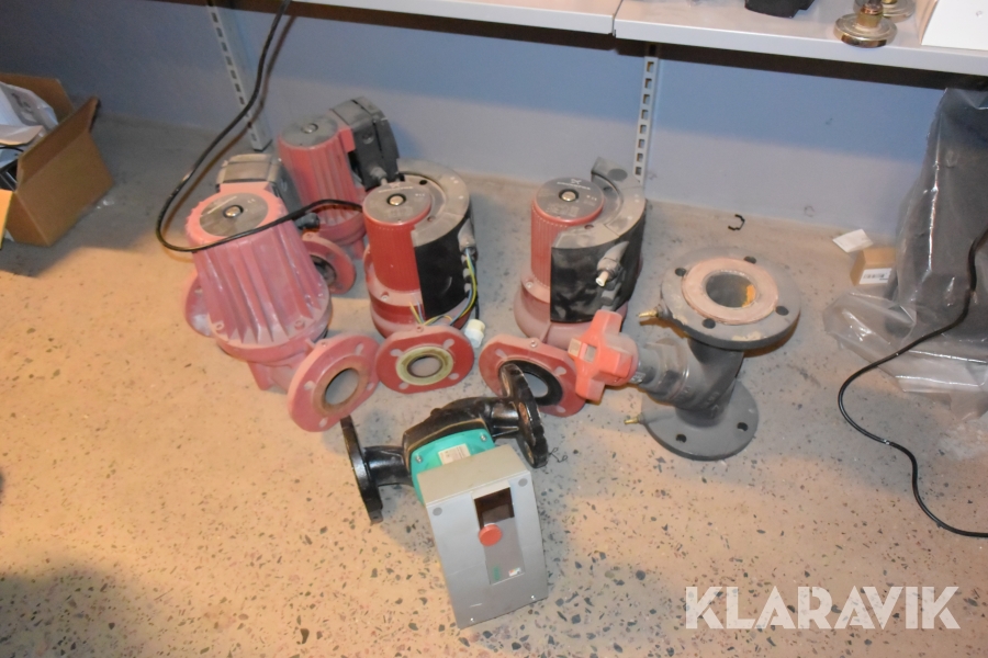 VVS Cirkulationspumpar 4st. Strypventil 1st Grundfos & Vilo Magna