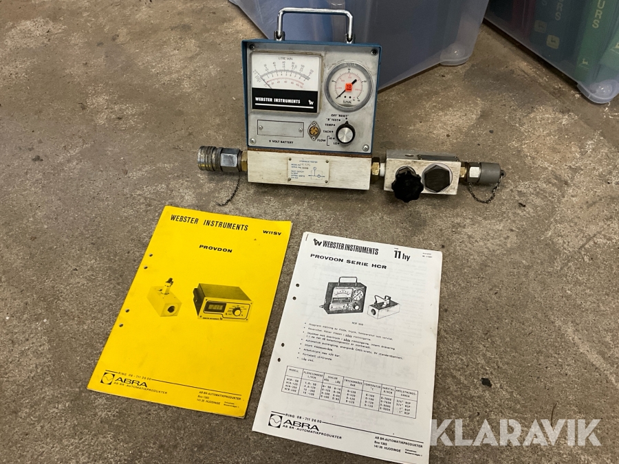 Flödesmätare Webster WISV, Strängnäs, Klaravik auktioner