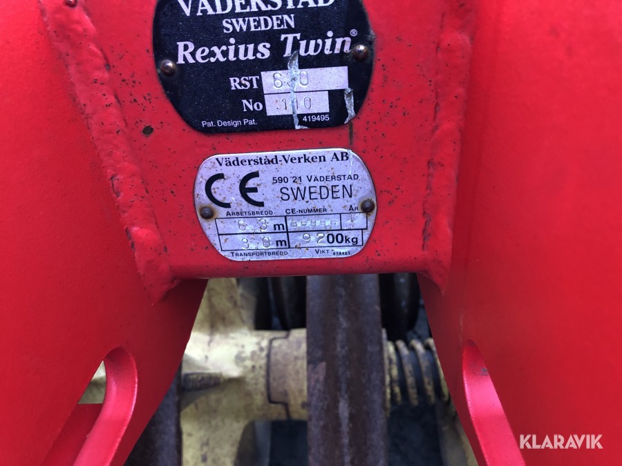 Klaravik Auktioner | Rexius Twin 630 Tiltkultivator