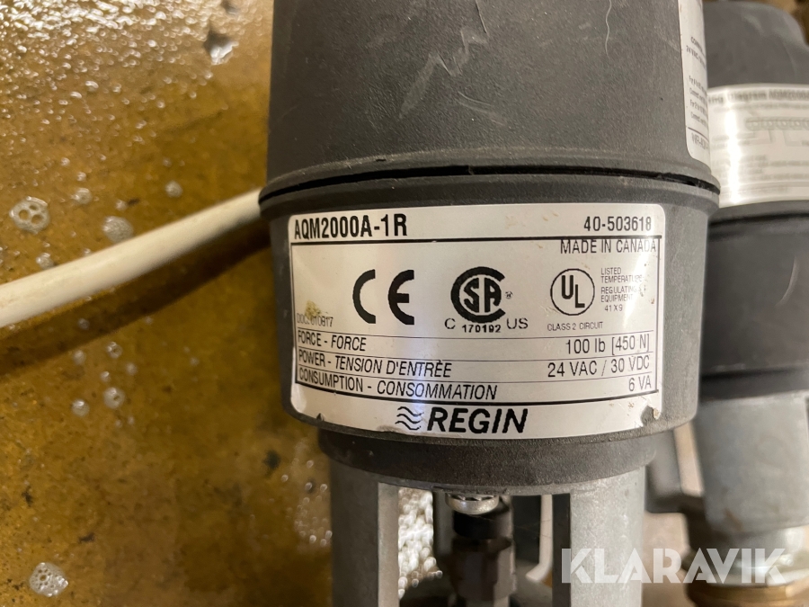 Vattenreglering Regin AQM2000A-1R, Varberg, Klaravik auktion