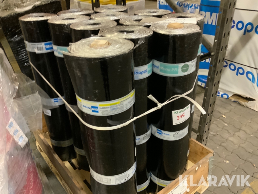 Takpapp Icopal Mono P skifergrå, Nässjö, Klaravik auktion