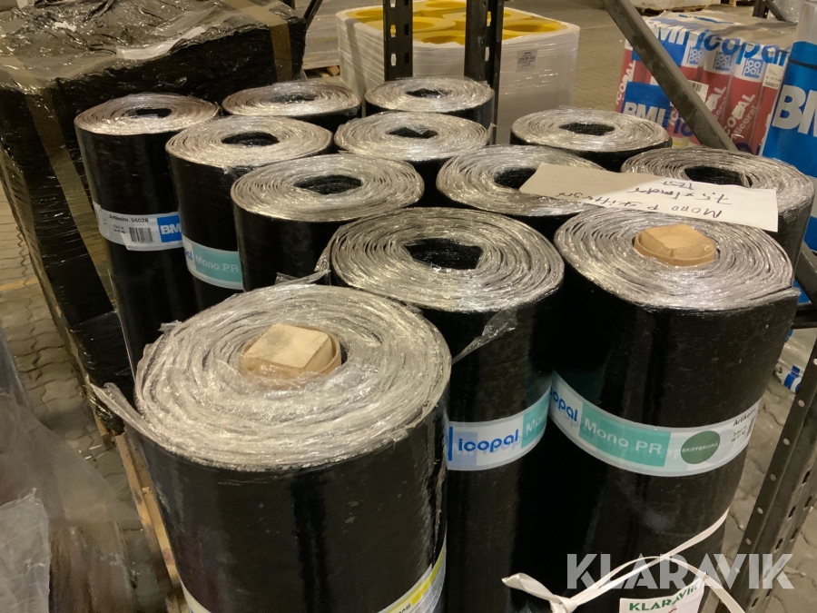 Takpapp Icopal Mono P skifergrå, Nässjö, Klaravik auktion