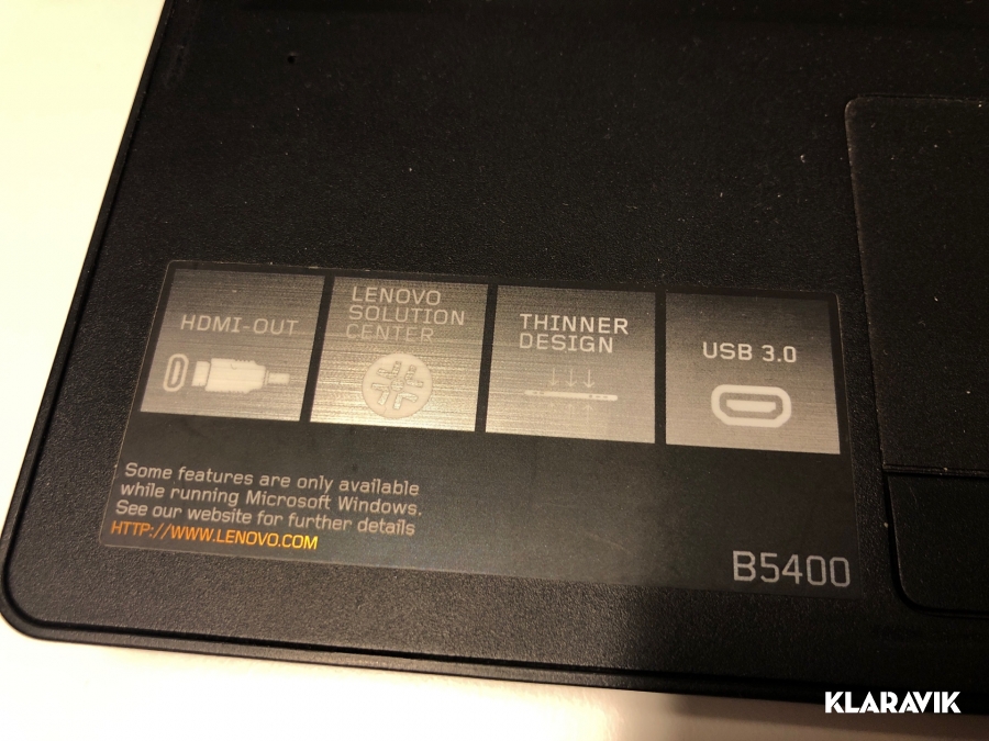 Klaravik Auktioner | Laptop Lenovo B5400 med laddare