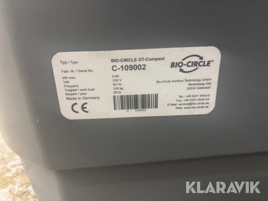 Smådelstvätt Bio-Circle GT-Compact, Kristianstad, Klaravik a