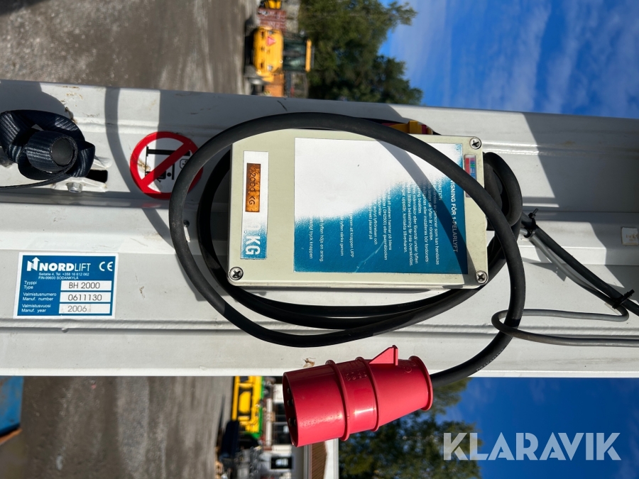 Enpelarlyft Nordlift BH2000, Sundsvall, Klaravik auktioner