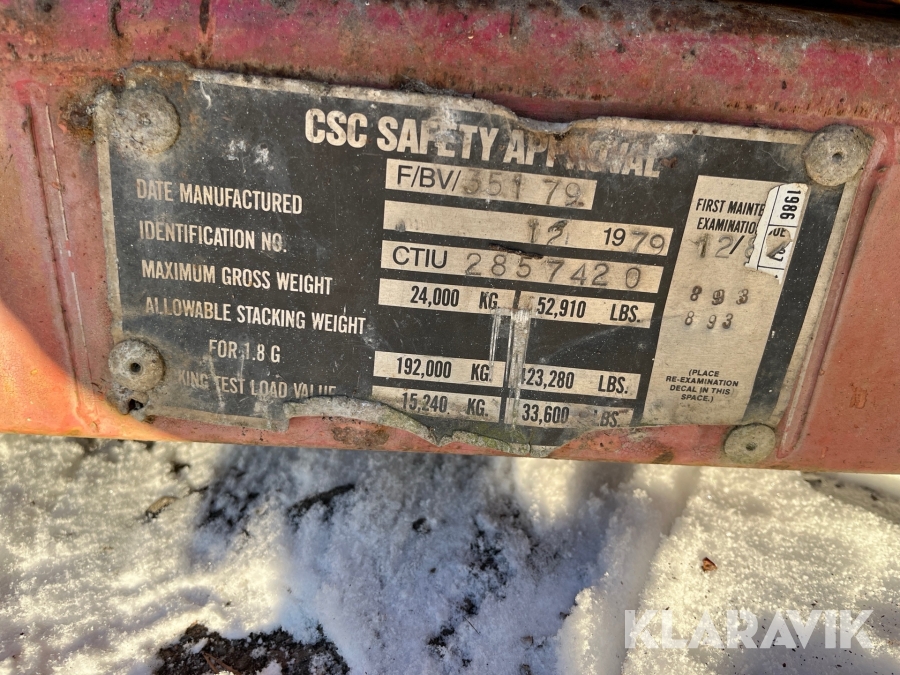 Container, Arboga, Klaravik auktioner