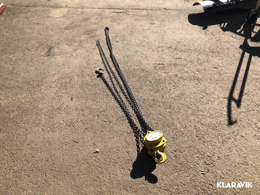 Klaravik Auktioner | Lyftblock Bedsab 1ton Med 6meter lyfthöjd