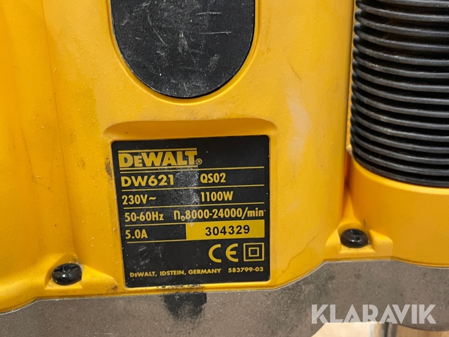 Överhandsfräs DeWalt DW621, Göteborg, Klaravik auktioner