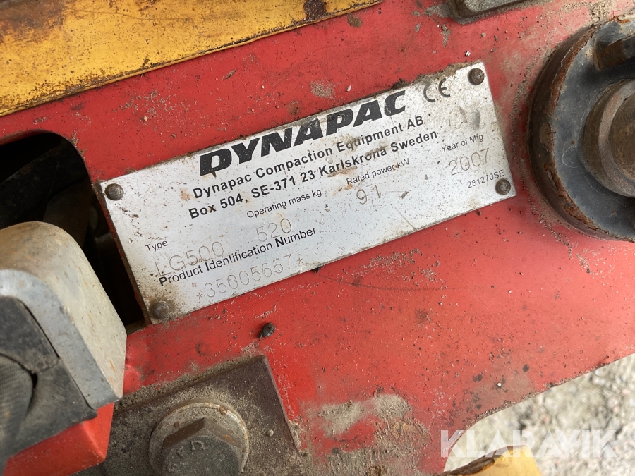 Markvibrator Dynapac LG500, Söderhamn, Klaravik auktioner