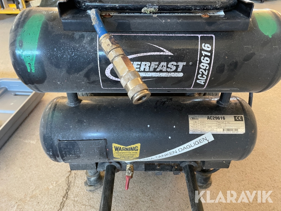Kompressor Aerfast AC29616, Örnsköldsvik, Klaravik auktion