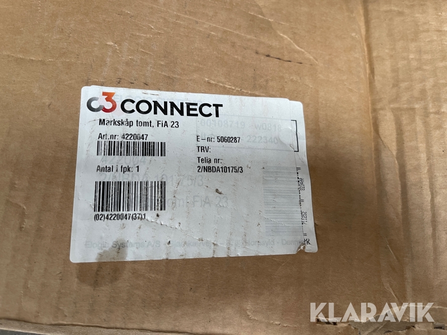 Fiberskåp och diverse fibermaterial