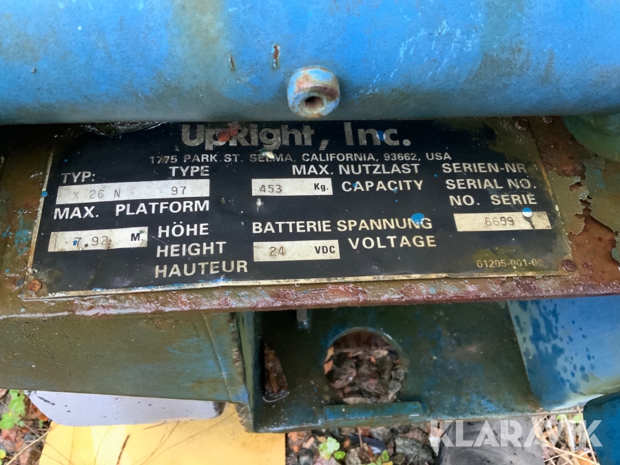 Saxlift Upright X26N