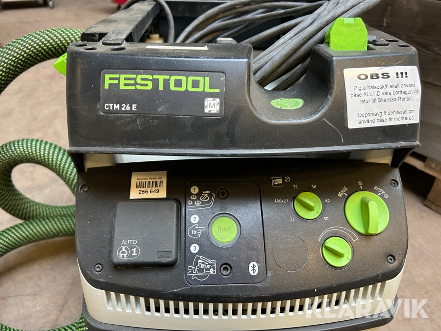 Dammsugare Festool CTM 26 E, Göteborg, Klaravik auktioner