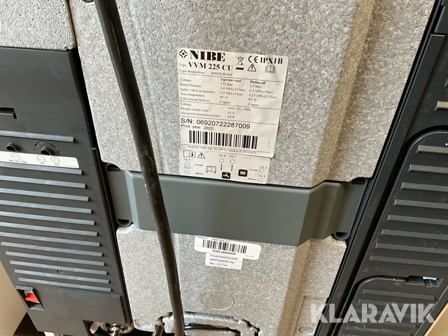 Värmepannor Nibe Vvm 225, Strängnäs, Klaravik auktioner