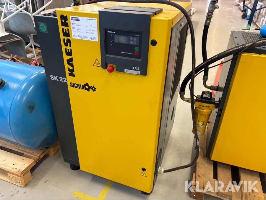 Kompressor Kaeser SK 22, Mölndal, Klaravik auktioner