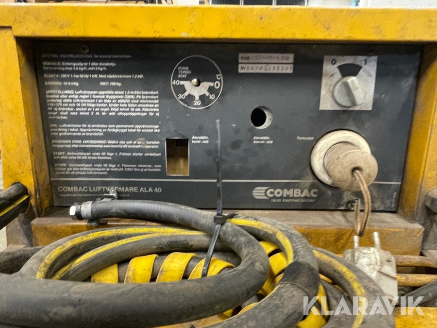 Luftvärmare Combac ALA 40, Uppsala, Klaravik auktioner
