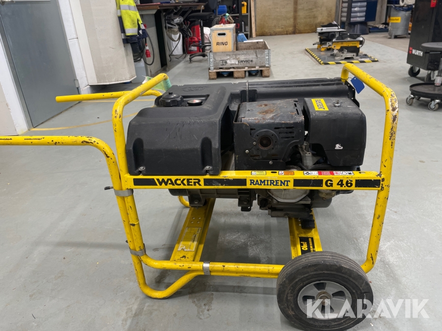 Elverk bensindrivet Wacker G4.6A, Svalöv, Klaravik auktioner