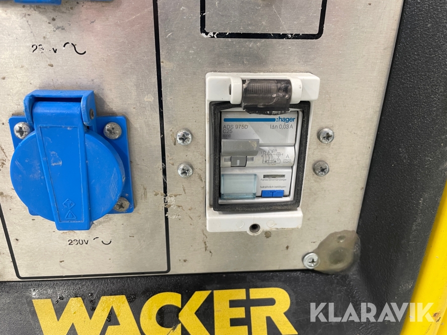 Elverk bensindrivet Wacker G4.6A, Svalöv, Klaravik auktioner