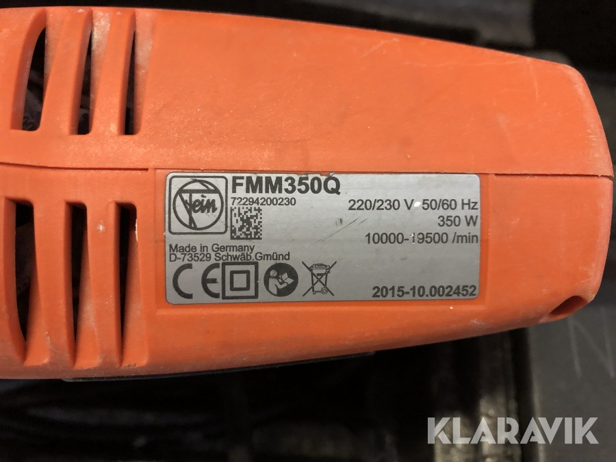 Klaravik Auktioner | Multiverktyg Fein FMM 350Q
