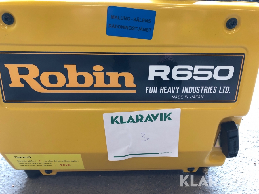 Klaravik Auktioner | Generator Robin R650