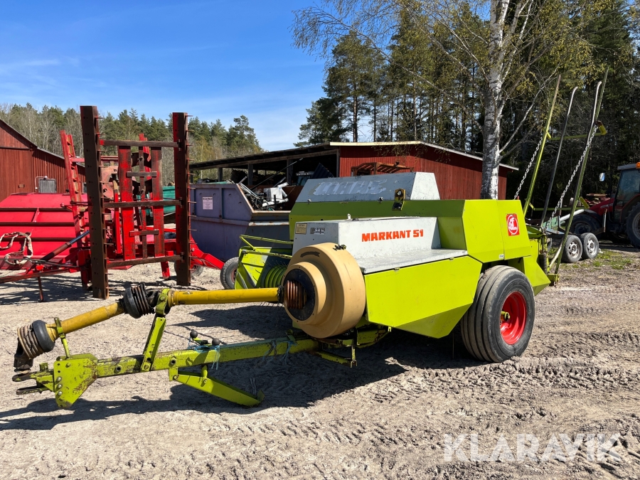 Småbalspress Claas Markant 51, Kungsör, Klaravik auktioner